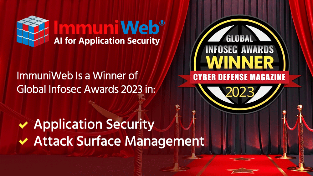 Immuniweb Is A Winner At Global Infosec Awards 2023