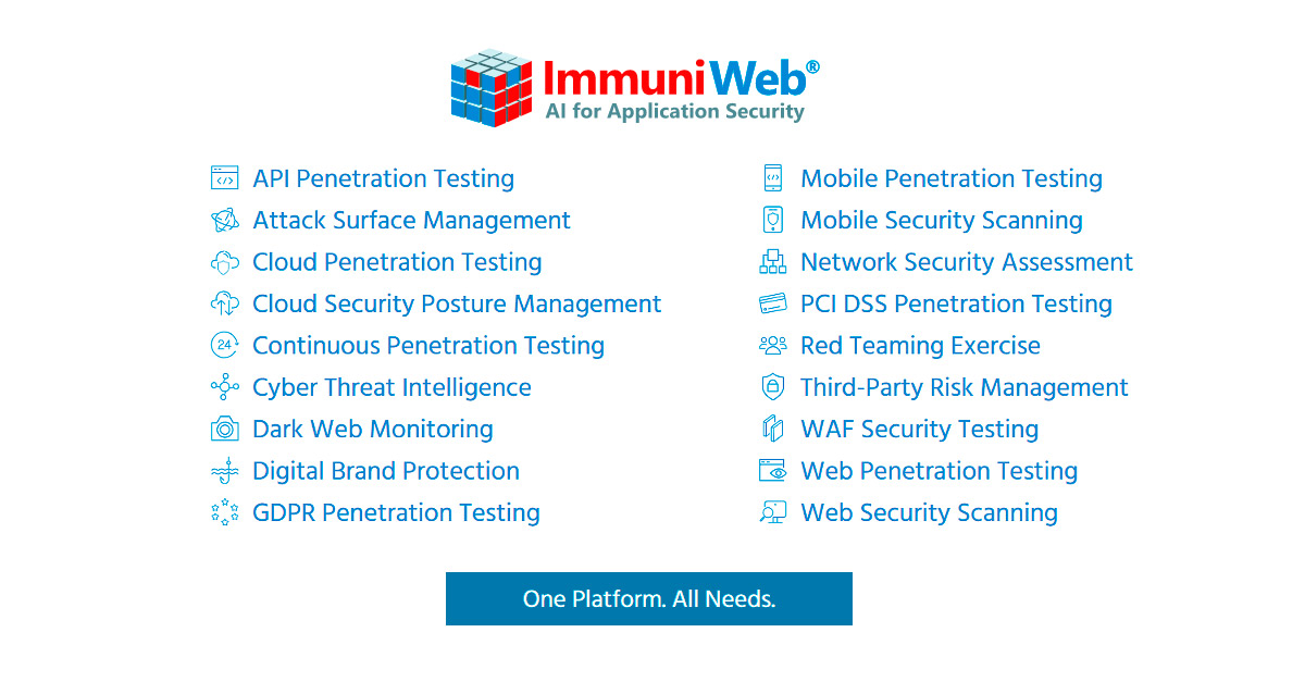 ImmuniWeb® AI Platform Use Cases