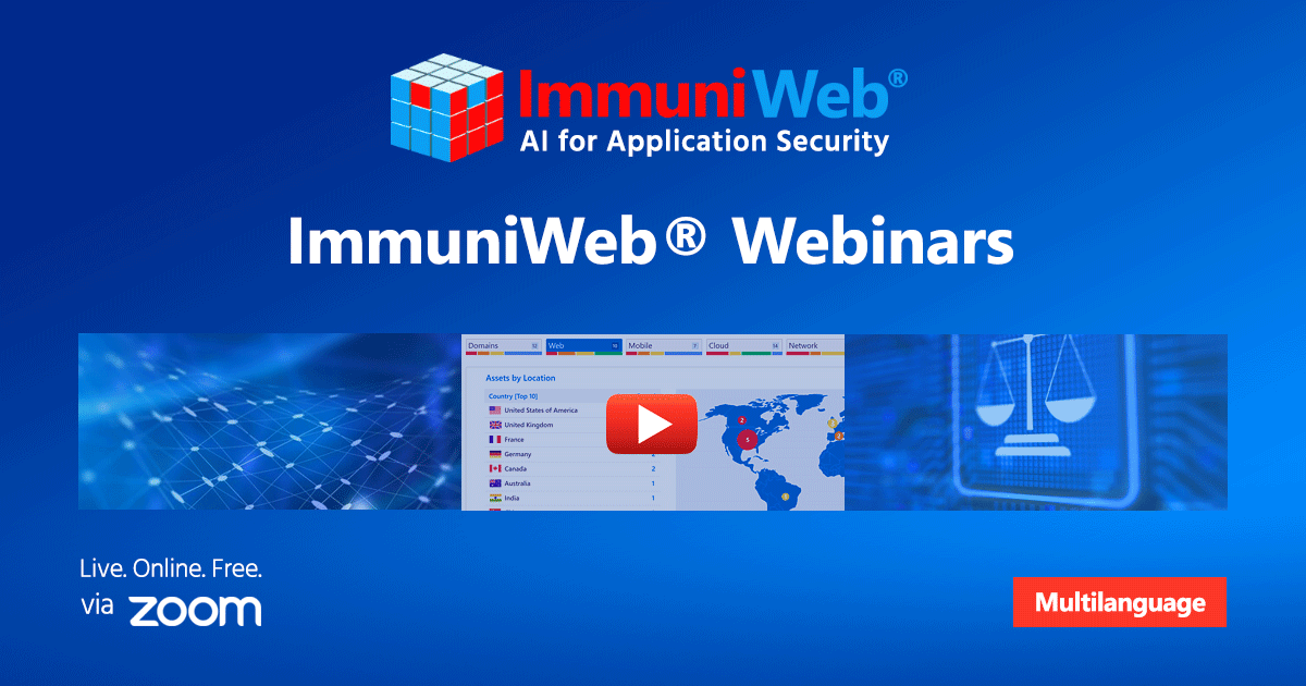 Webinars | ImmuniWeb